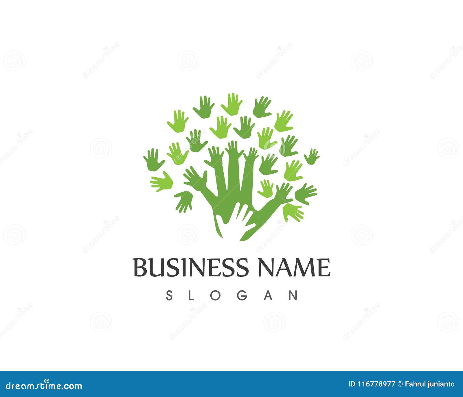 Hand logo vector template stock vector. Illustration of monochrome ...