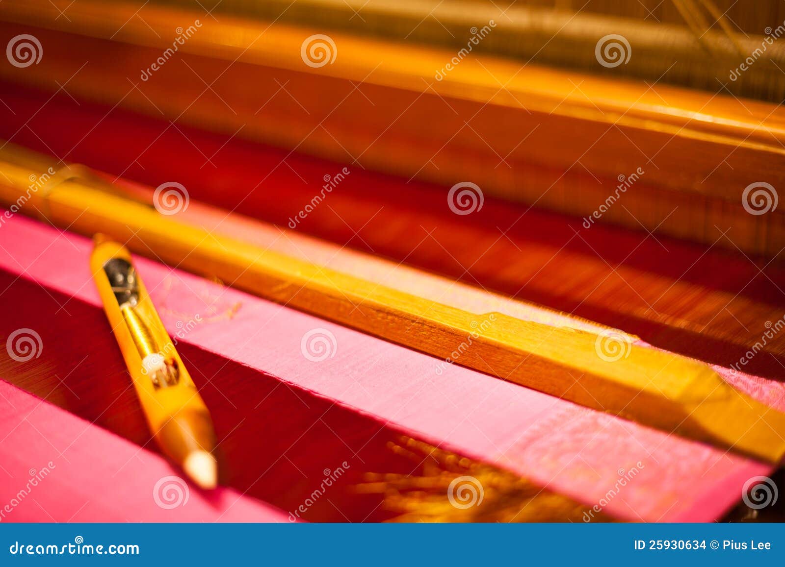 Hand Loom Shuttle Pink Textile Stock Photo - Image of close, indian ...