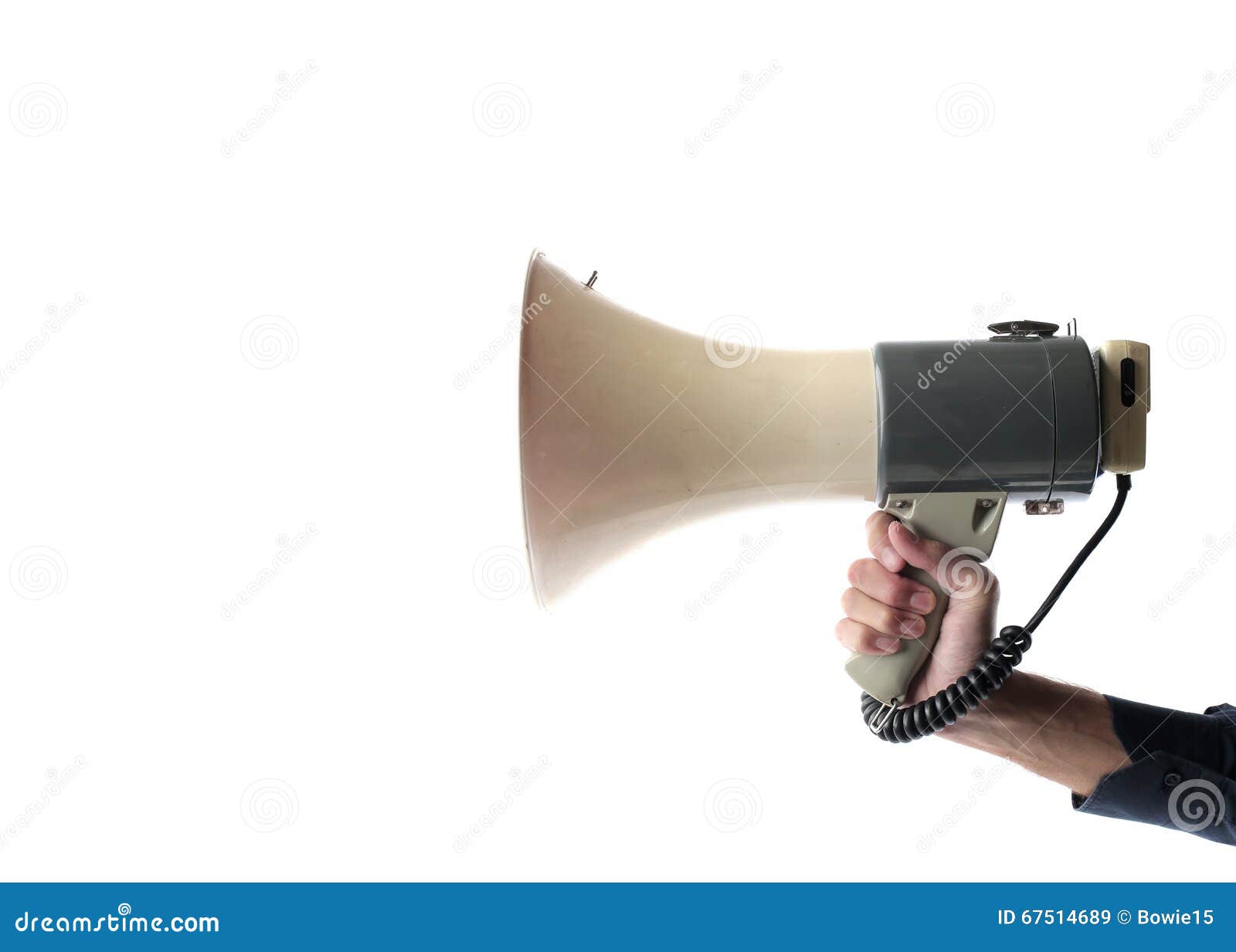 Hand with loudspeaker stock image. Image of loudspeaker - 67514689