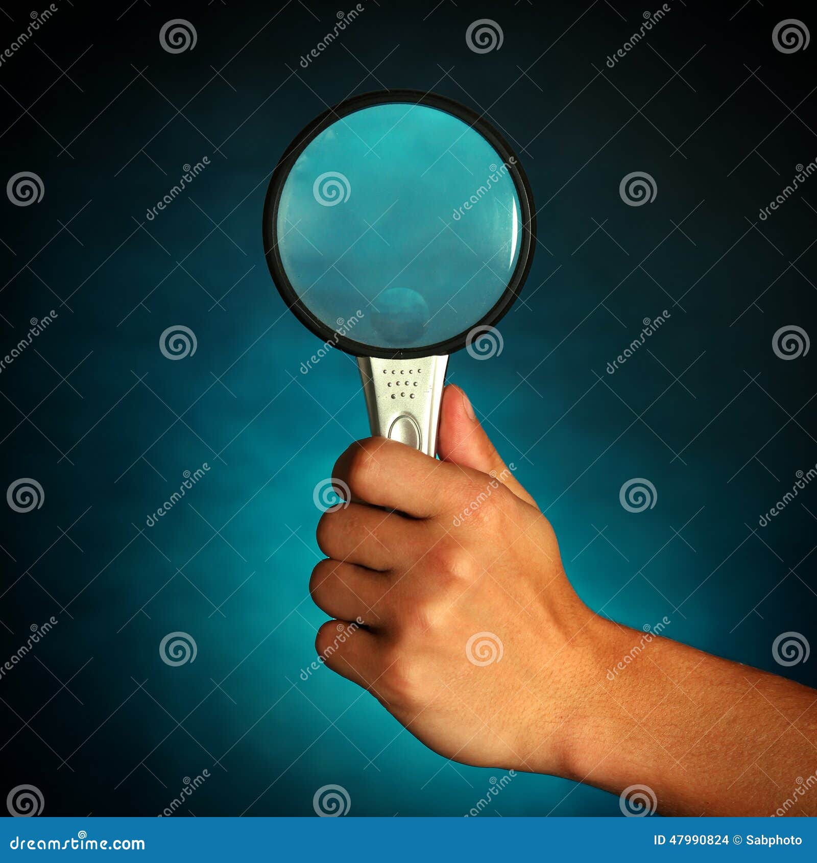 Hand with Loupe stock photo. Image of male, background - 47990824