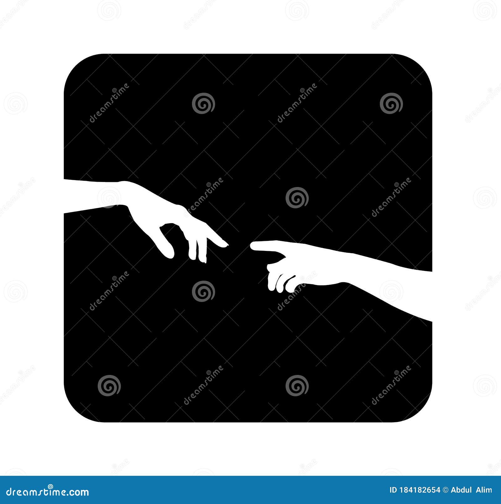 Hand Love Affectionate Icon with Vector Stock Vector - Illustration of ...