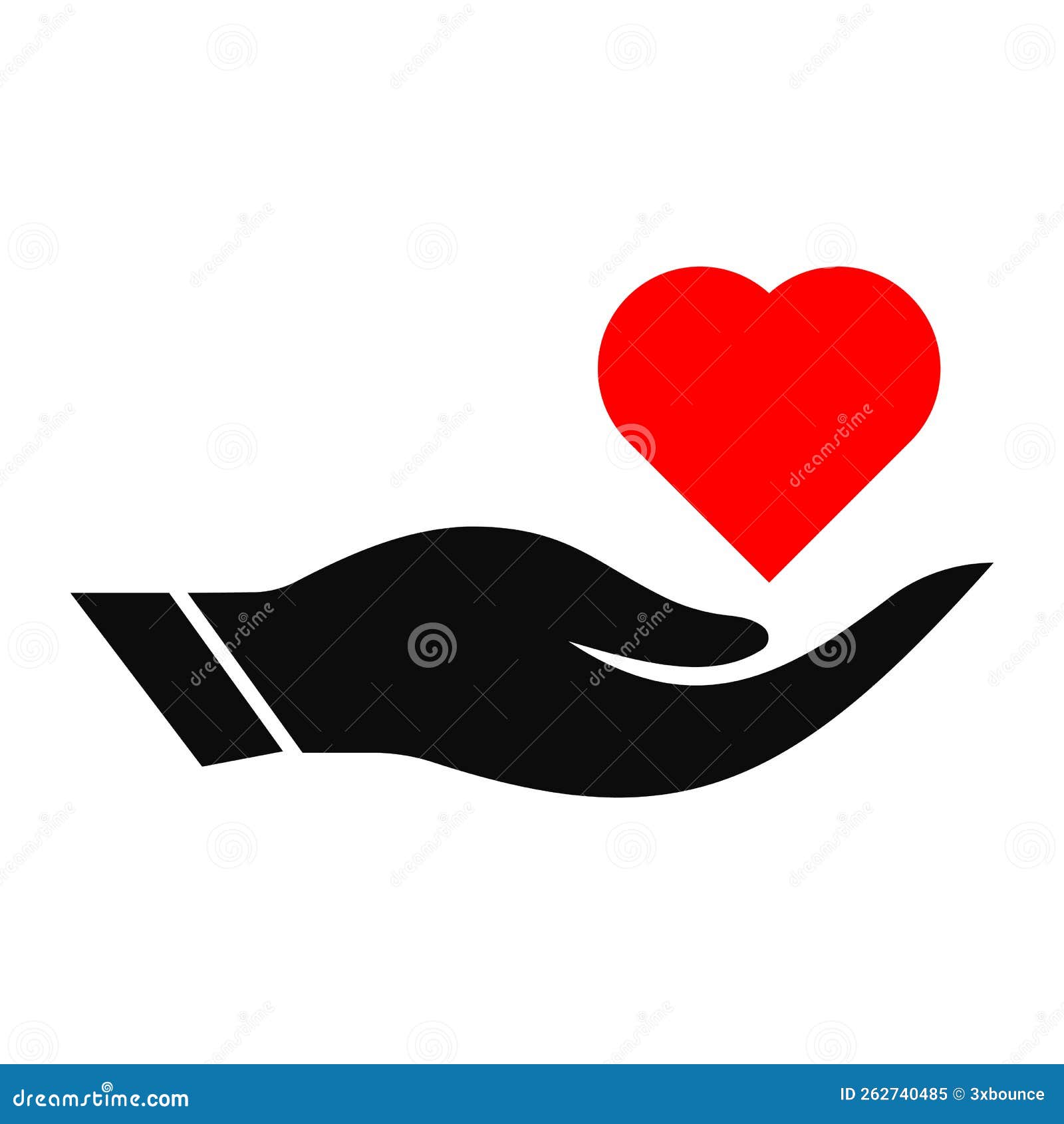 Hand Love Logo Design. Love Logo with Hand Concept Vector Stock Vector ...
