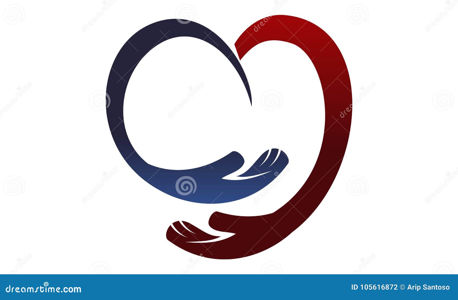 Hand Love Logo Design Template Stock Vector - Illustration of belief ...