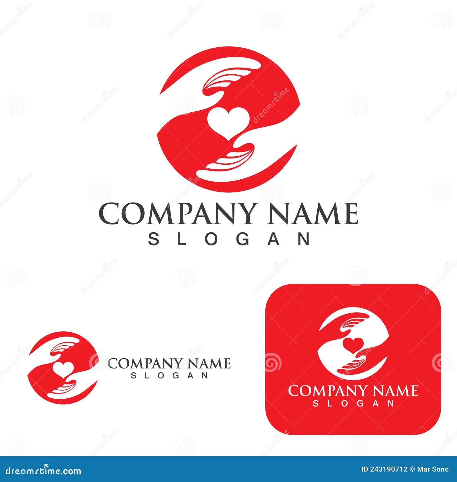 Hand Love Logo and Symbol Vector Stock Vector - Illustration of ...