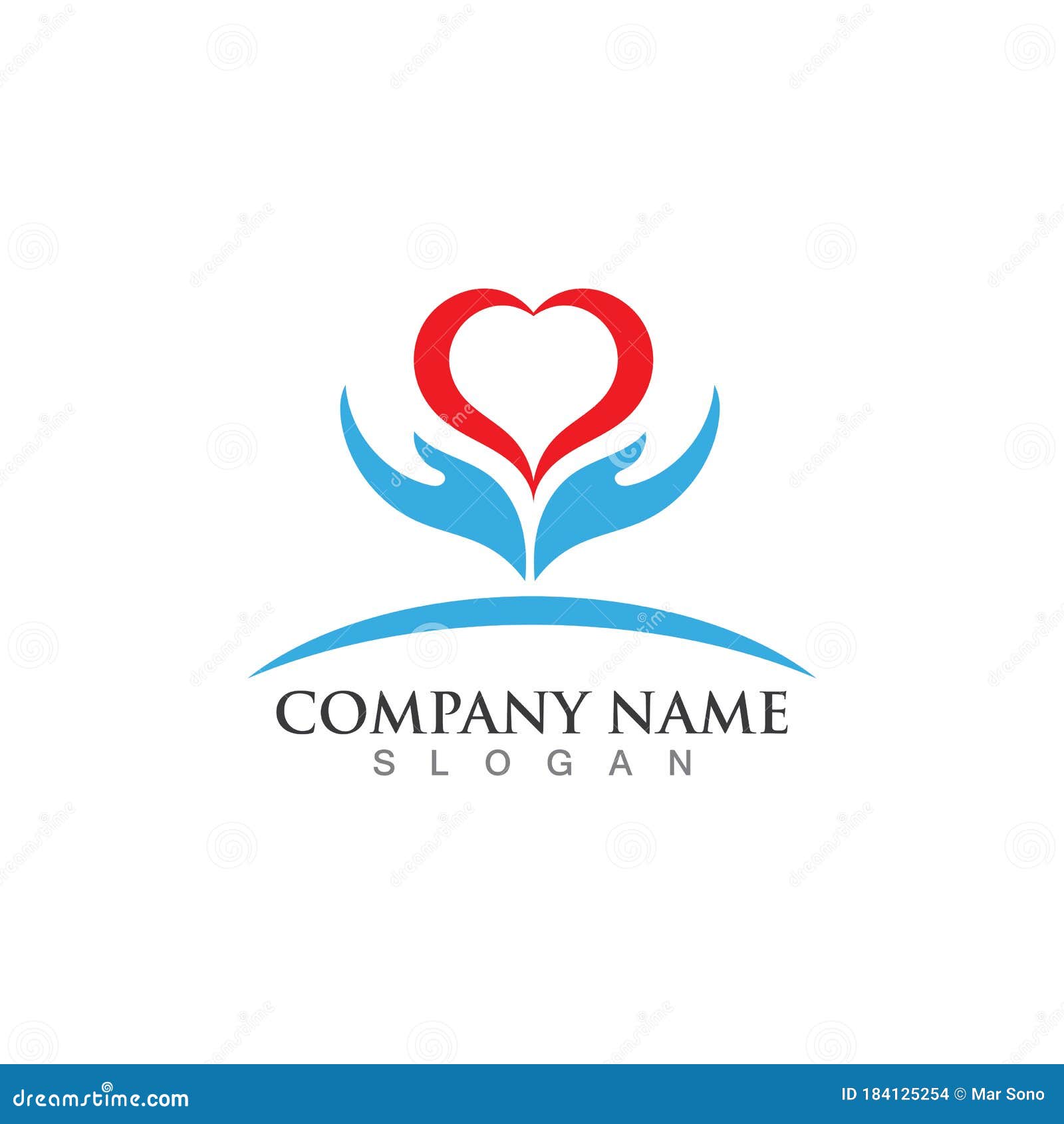 Hand Love Logo Vector Template Stock Vector - Illustration of family ...