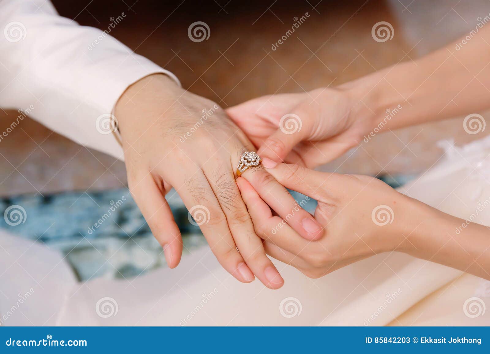 Hand of Lover are Wearing a Ring Stock Image - Image of partnership ...