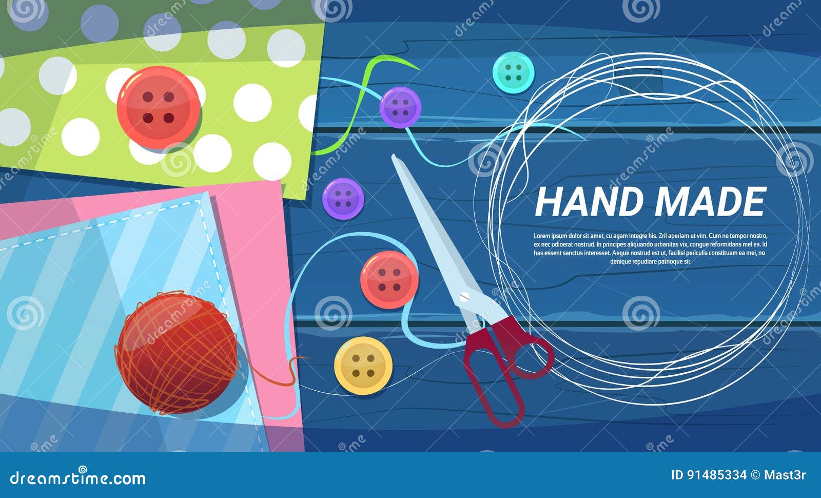 Hand Made Art Work Handcraft Products Creation Process Top Angle View ...