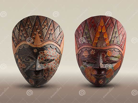 Hand Made Batik Mask from Java Indonesia Stock Image - Image of carving ...