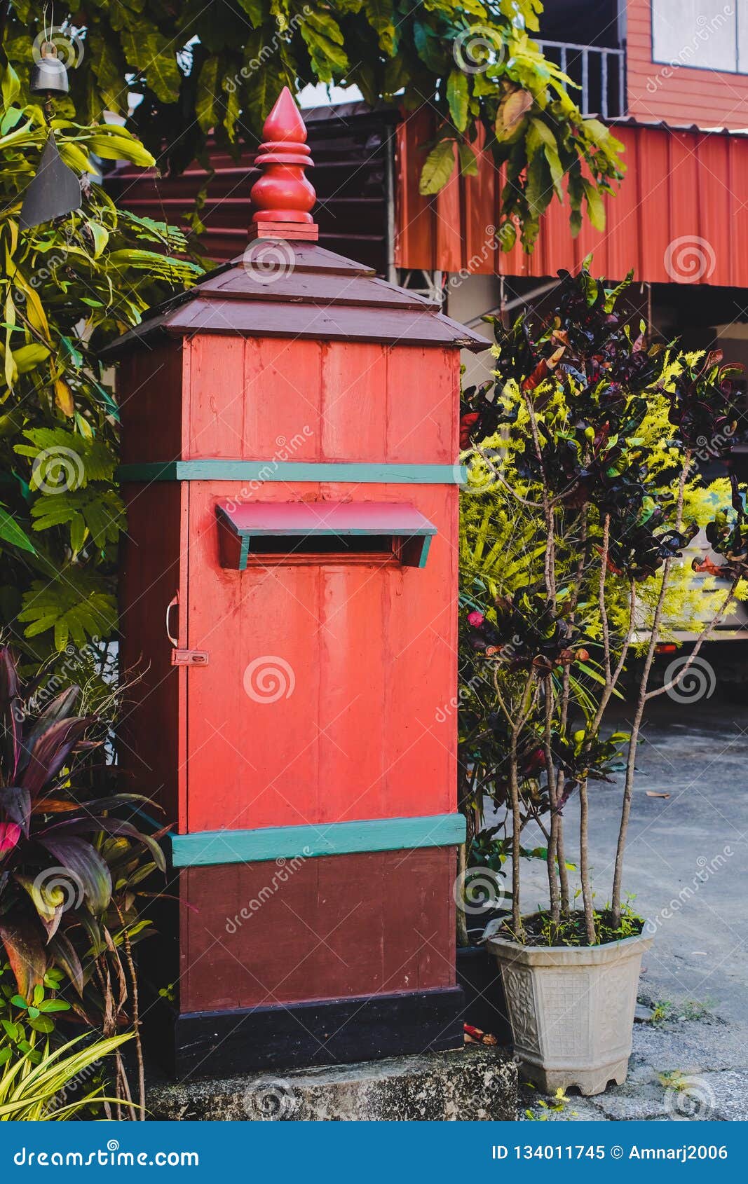 Hand Made Big Mail Box at Home Stock Image - Image of vintage, mailbox ...