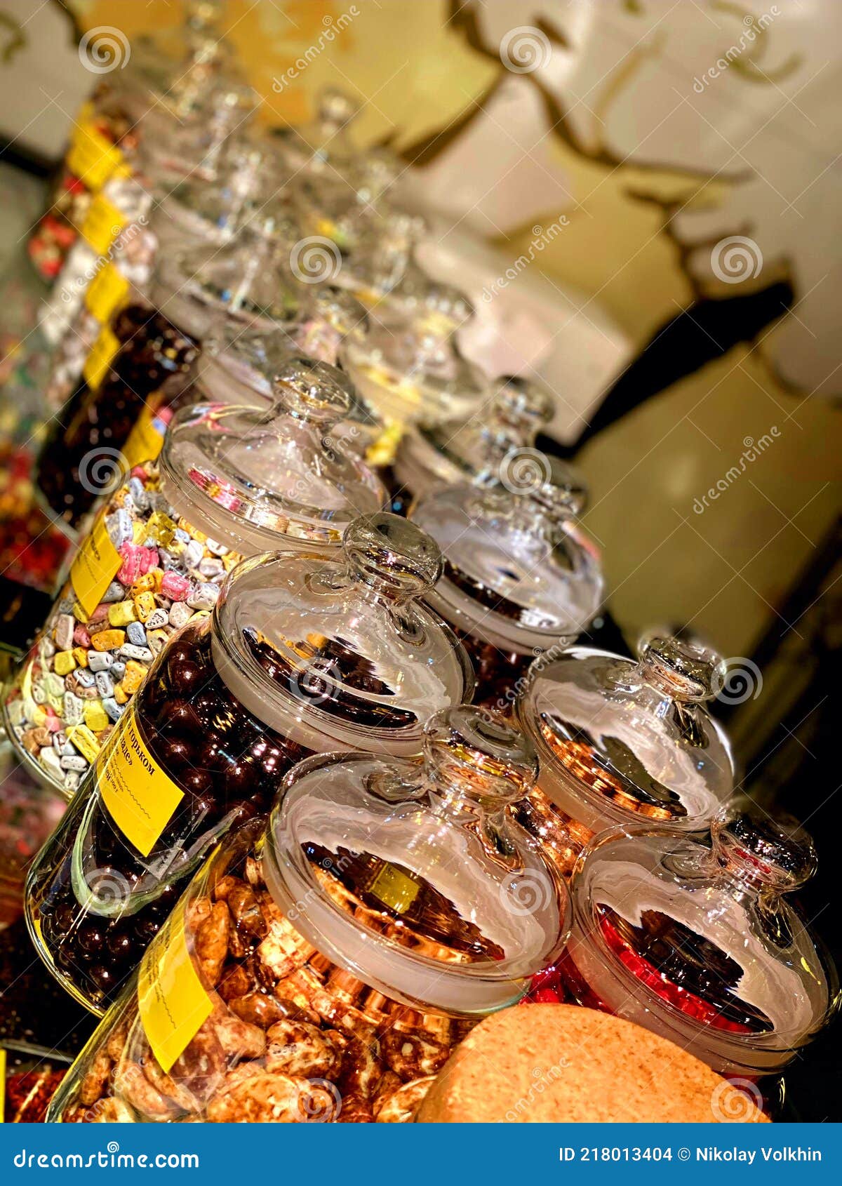 Hand-made Candies. Containers with Sweets. Stock Photo - Image of food ...