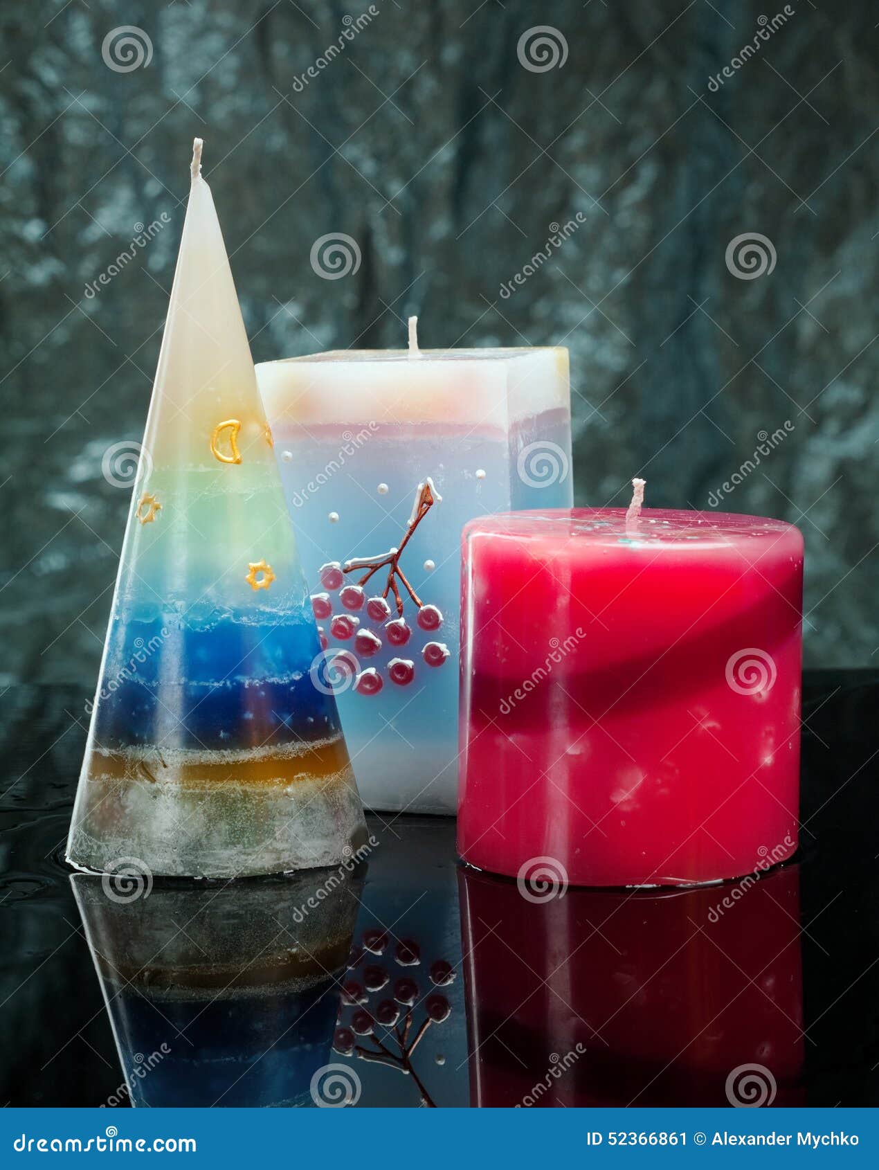 Hand made candles. stock image. Image of harmony, peace - 52366861
