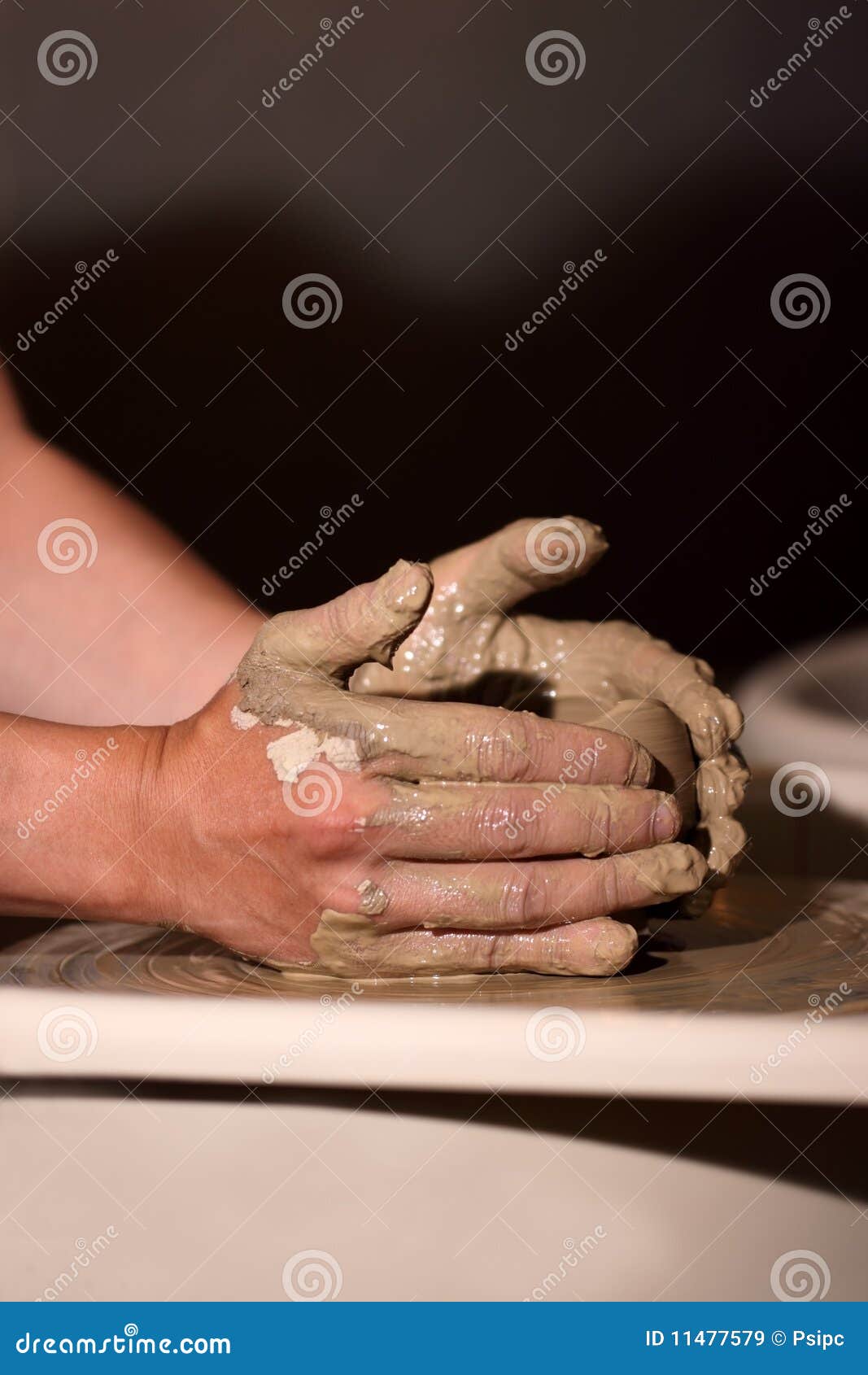 Hand made ceramics stock image. Image of wheel, finger - 11477579