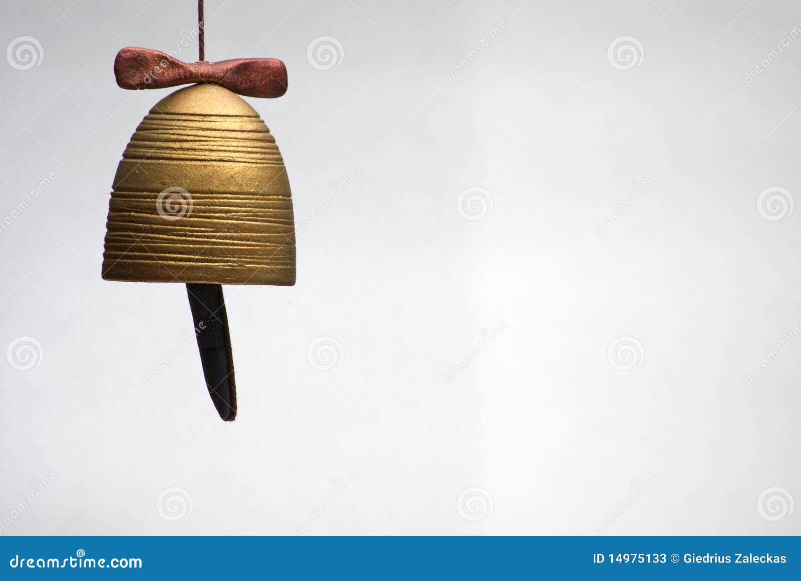 Hand made clay bell stock image. Image of pattern, xmas - 14975133