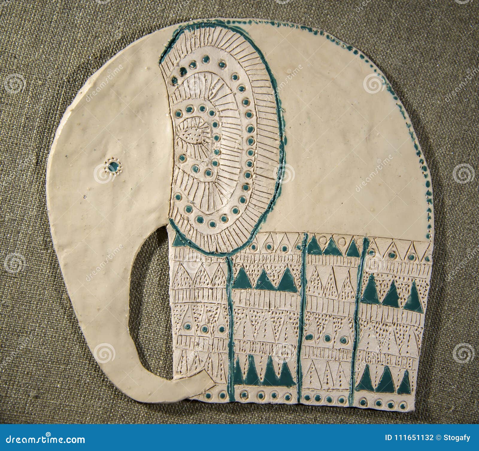 Handmade clay elephant stock photo. Image of elephant - 111651132