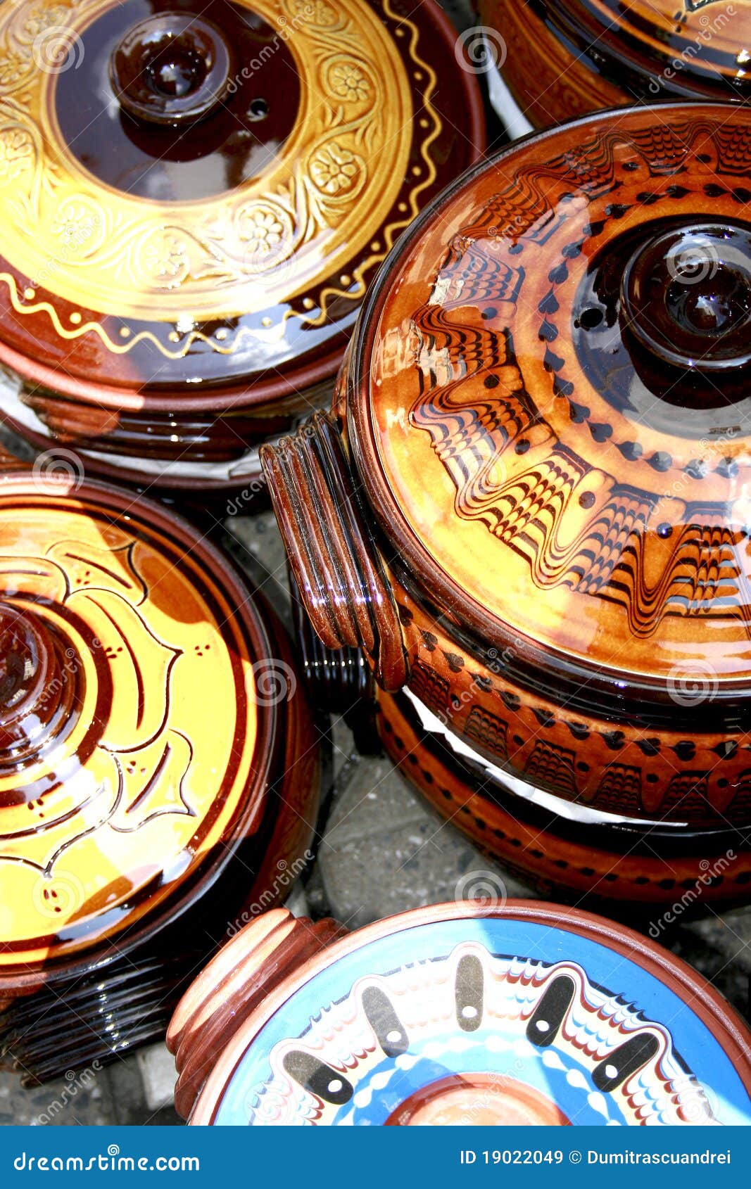 Hand made clay pots stock image. Image of bright, background - 19022049