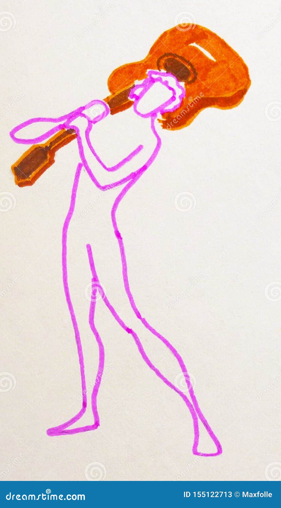 Female Singer Drawing Vector Drawing Stock Photos - Free & Royalty-Free ...