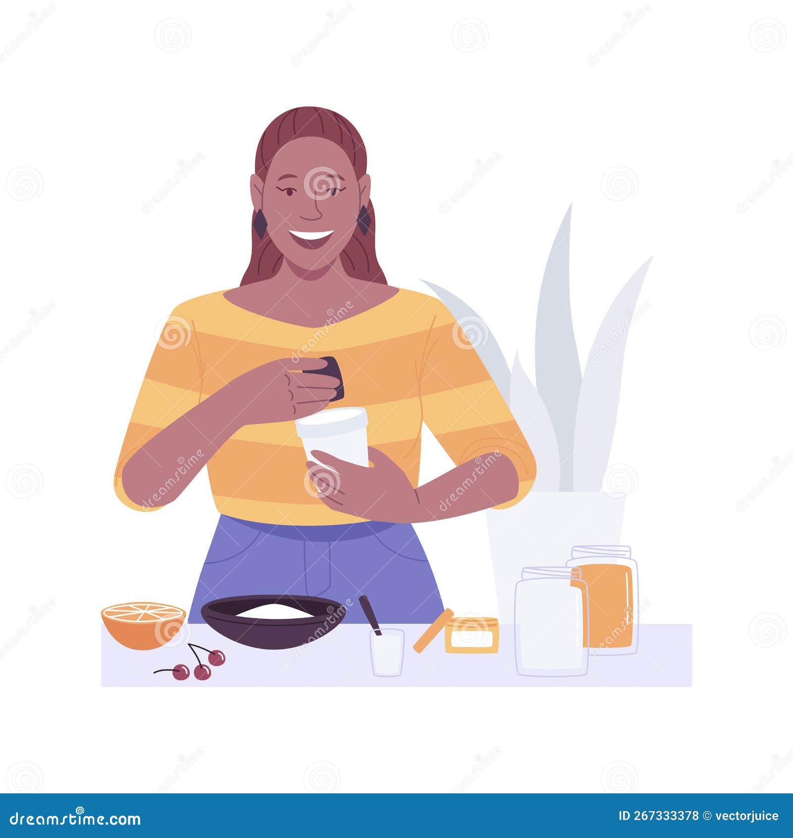 Hand Made Cosmetics Workshop Isolated Cartoon Vector Illustrations ...