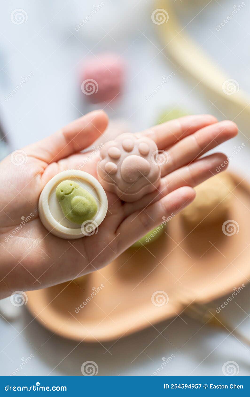 Hand-made Cute Shaped Pastries in Hand Stock Image - Image of graphic ...