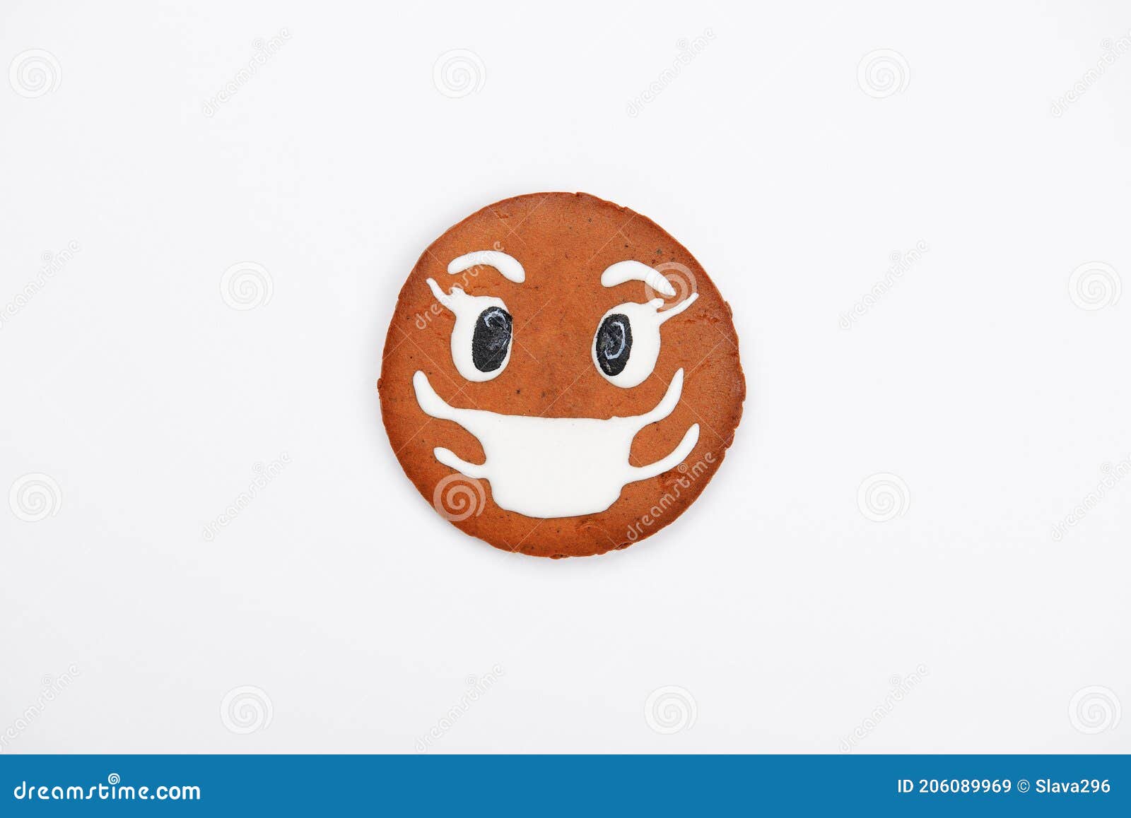 The Hand-made Eatable Gingerbread Earth with Face Mask Concept Stock ...