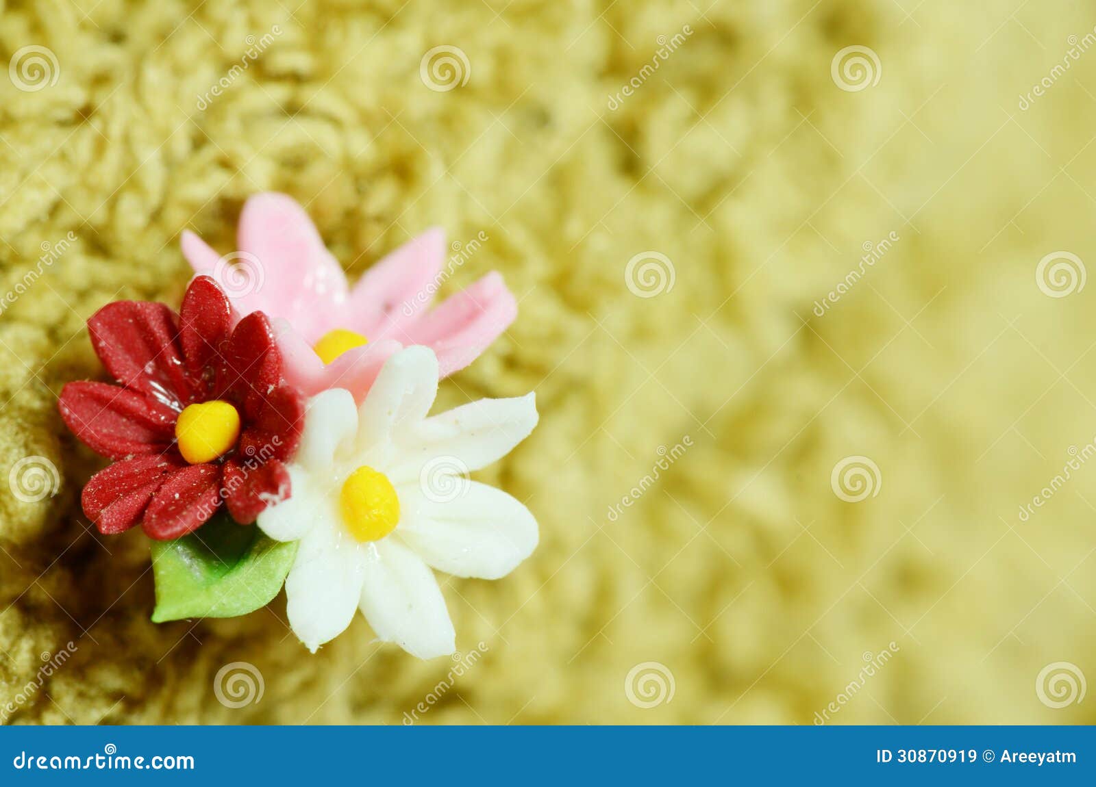 Hand made flowers. stock image. Image of background, artificial - 30870919