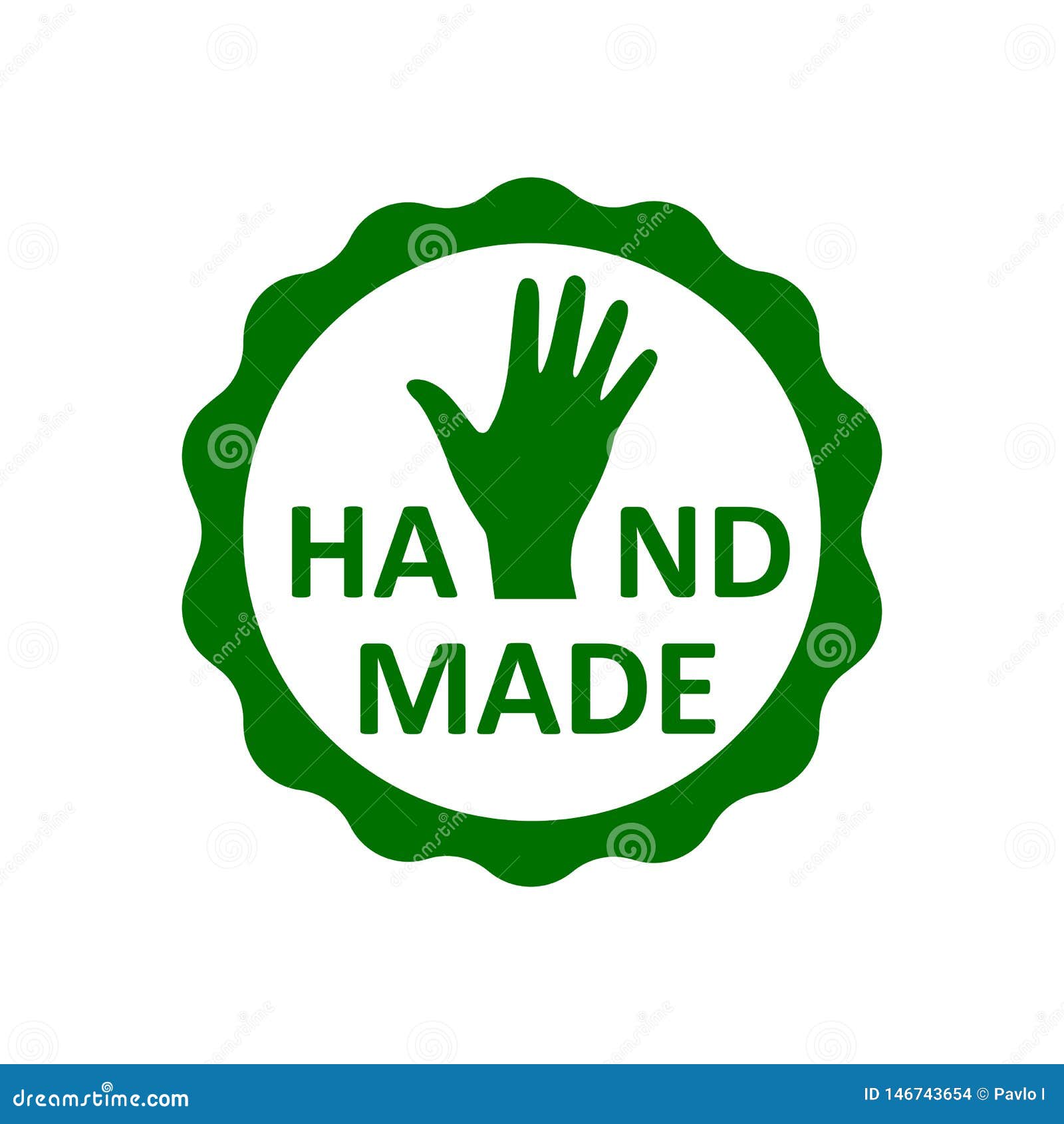 Hand Made icon â€“ vector stock illustration. Illustration of ecology ...