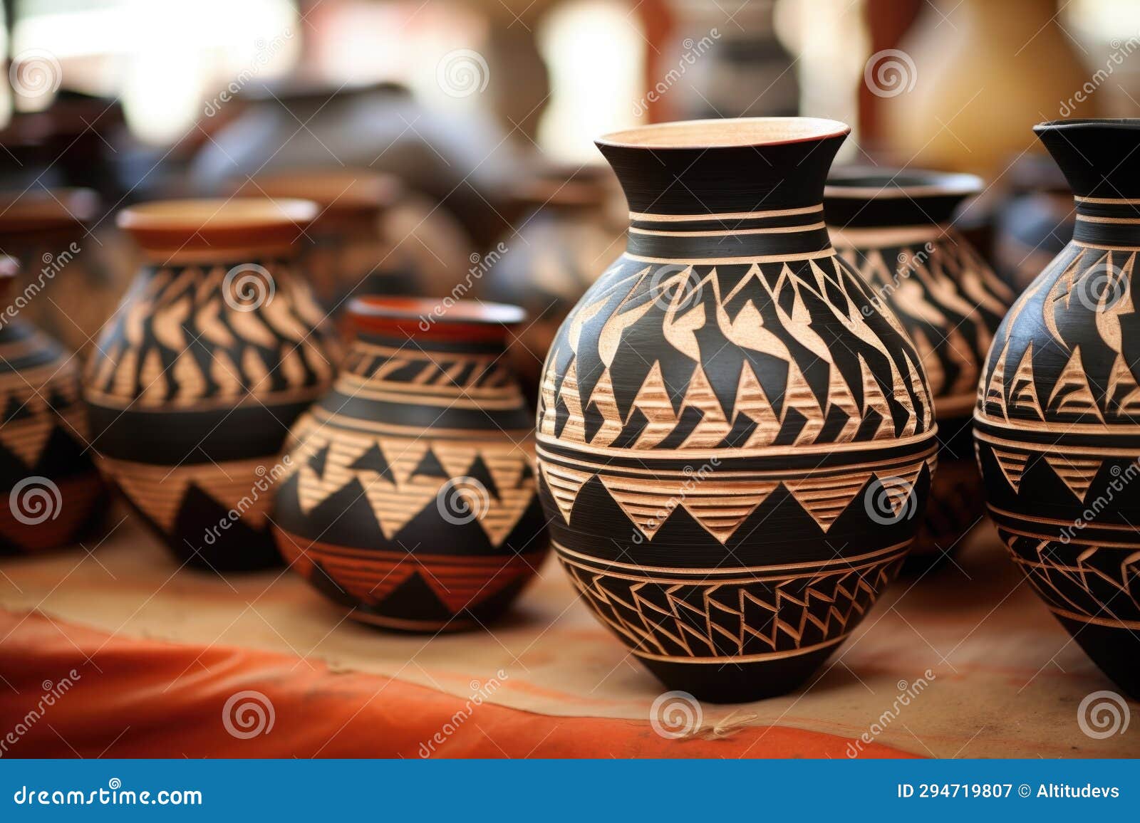 Hand-made Indigenous Ceramic Pottery Stock Image - Image of generative ...