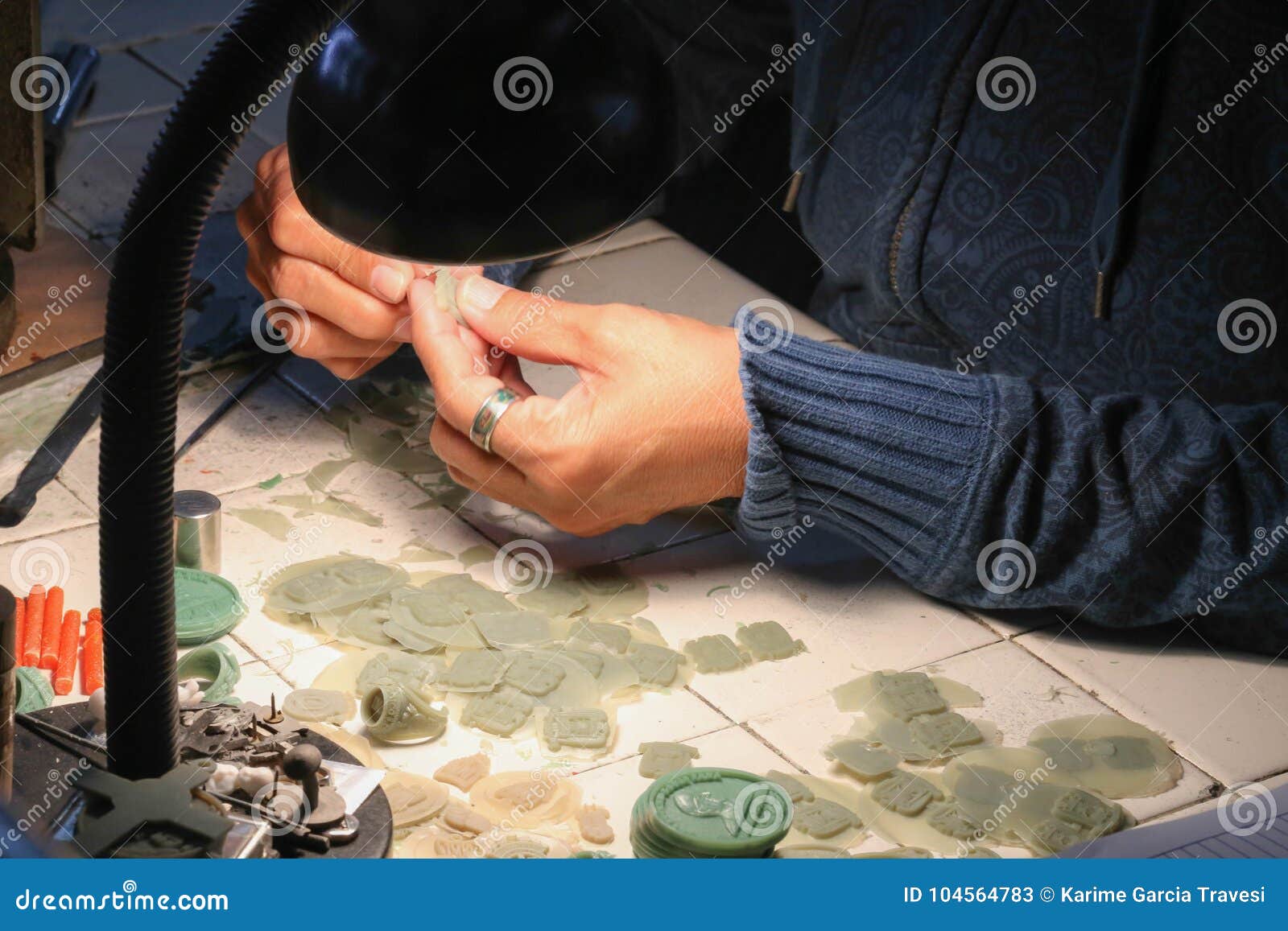 Hand Made Jewelry Process of a Ring Editorial Stock Photo - Image of ...