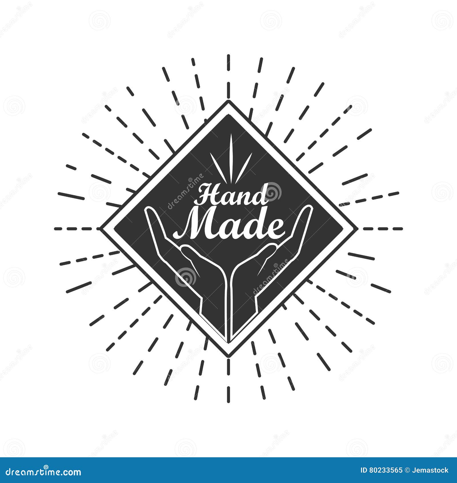 Hand Made Label, Handmade Crafts Workshop Stock Vector - Illustration ...