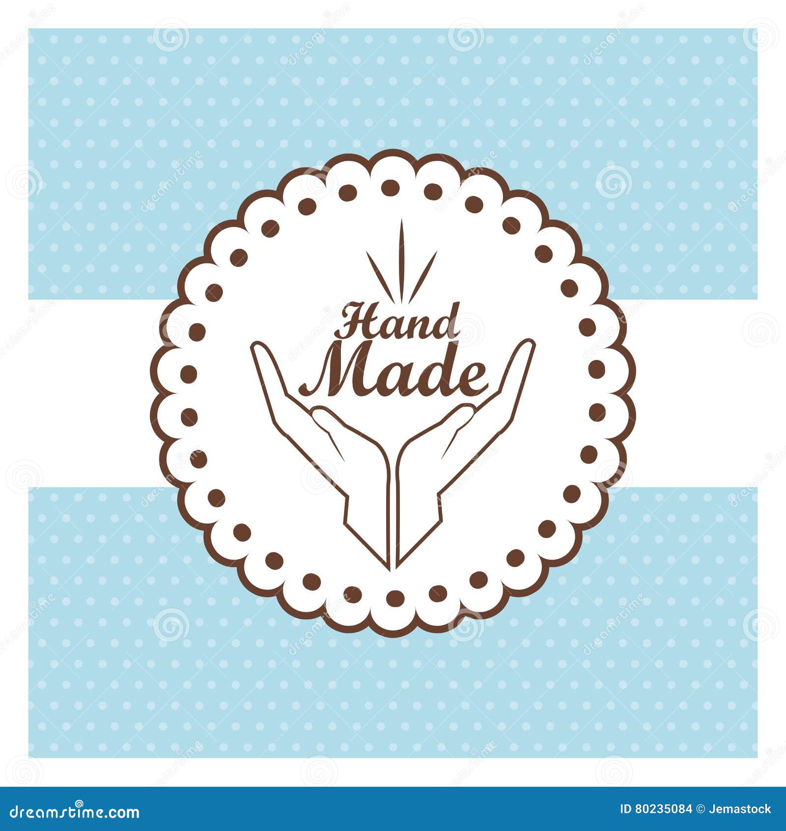 Hand Made Label, Handmade Crafts Workshop Stock Vector - Illustration ...