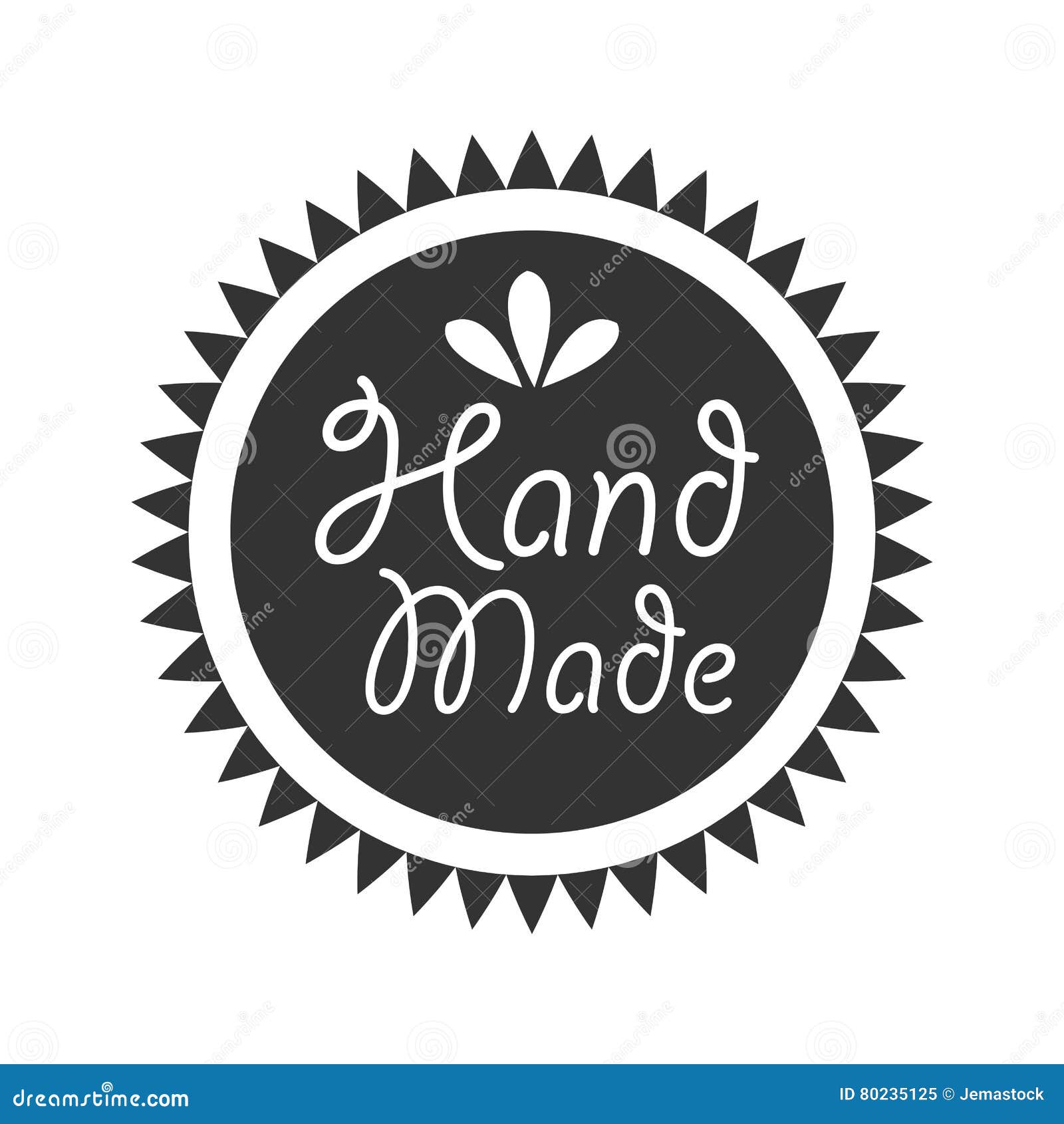 Hand Made Label, Handmade Crafts Workshop Stock Vector - Illustration ...