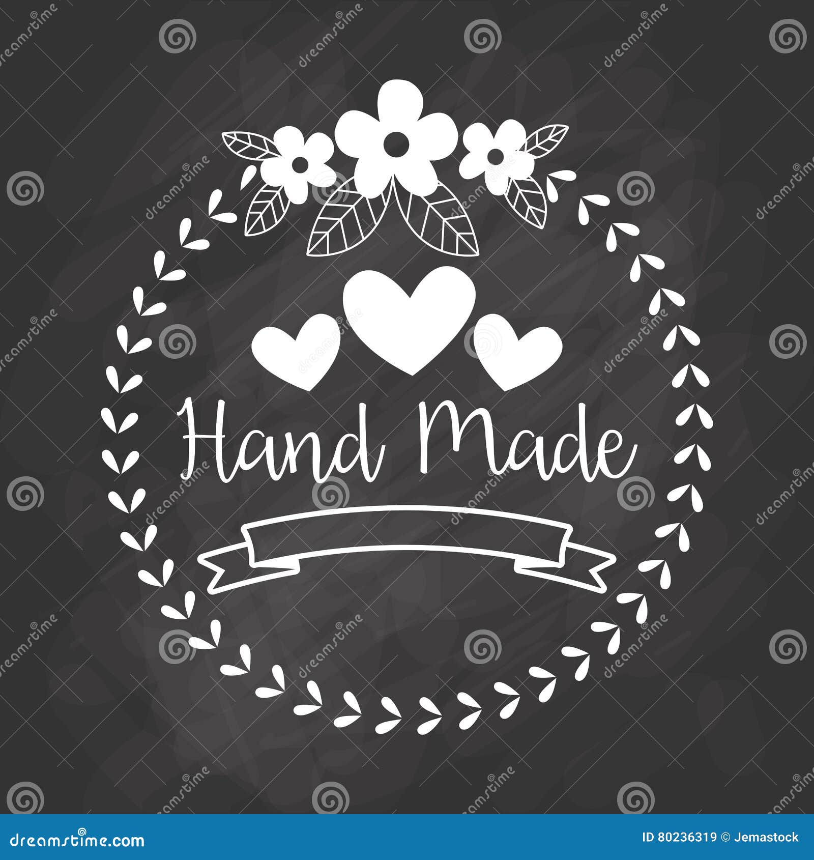Hand Made Label, Handmade Crafts Workshop Stock Vector - Illustration ...