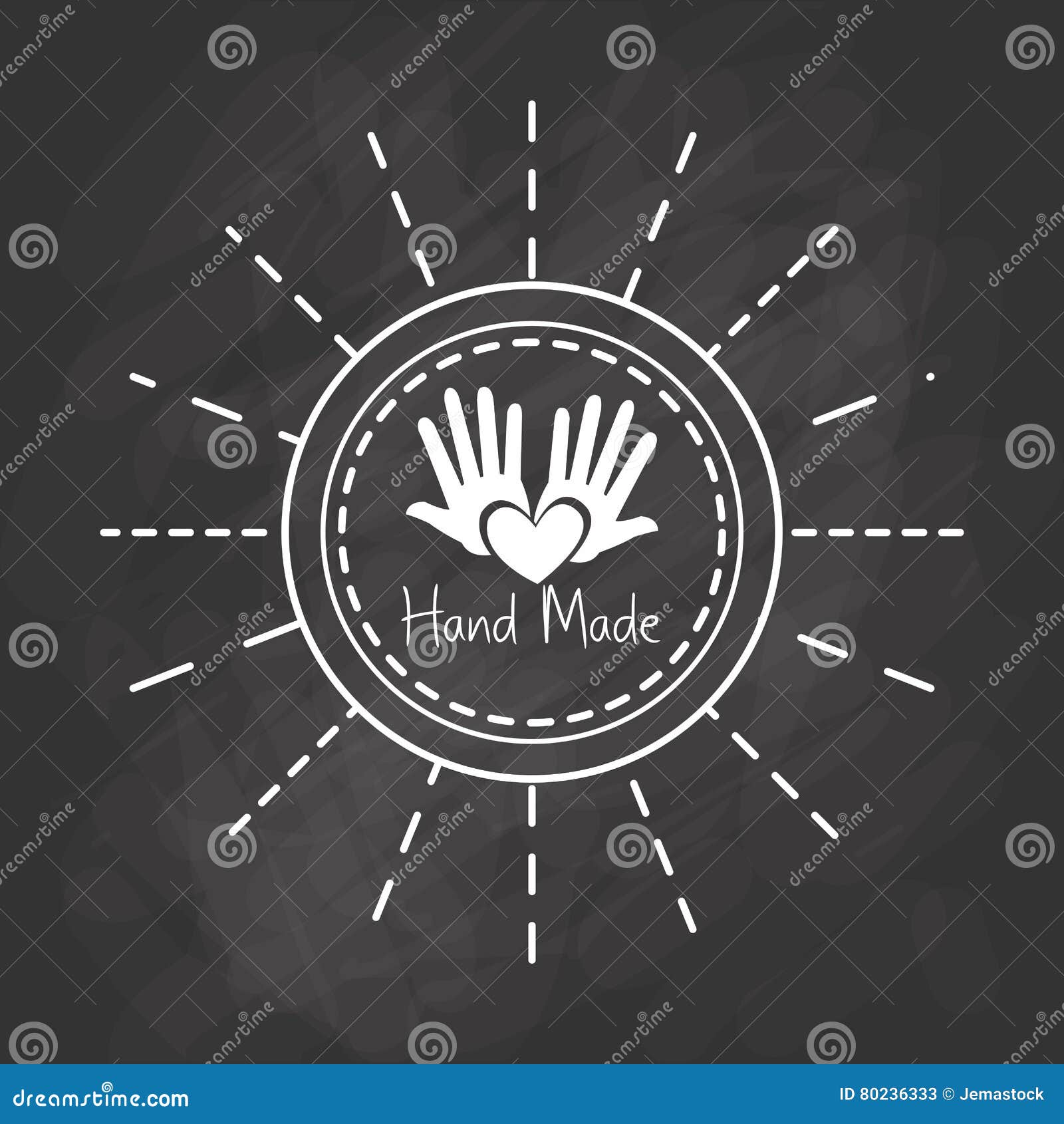 Hand Made Label, Handmade Crafts Workshop Stock Vector - Illustration ...