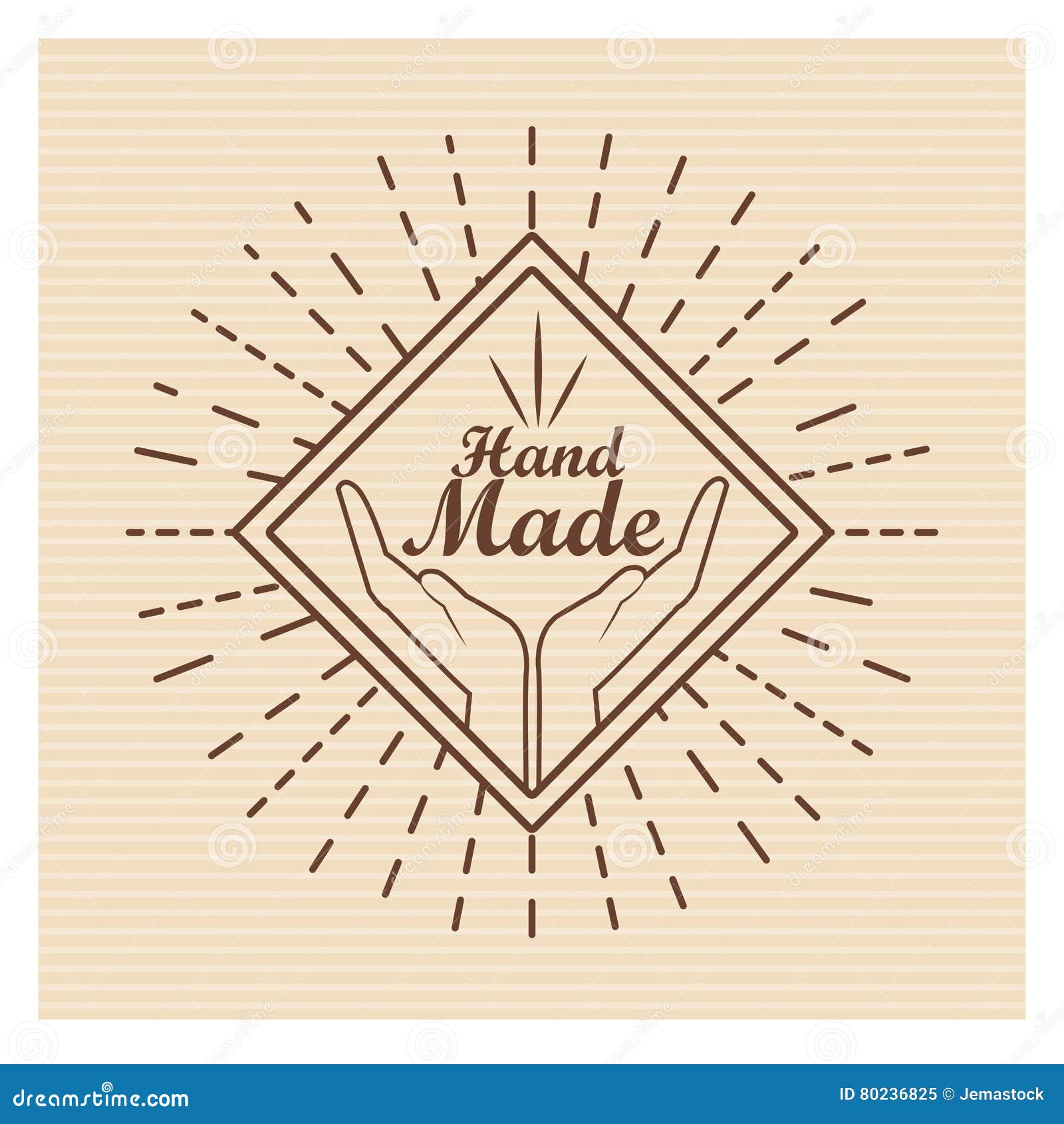 Hand Made Label, Handmade Crafts Workshop Stock Vector - Illustration ...