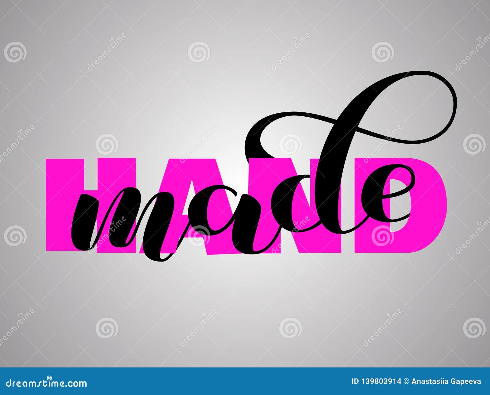 Hand Made Lettering. Vector Illustration Stock Vector - Illustration of ...