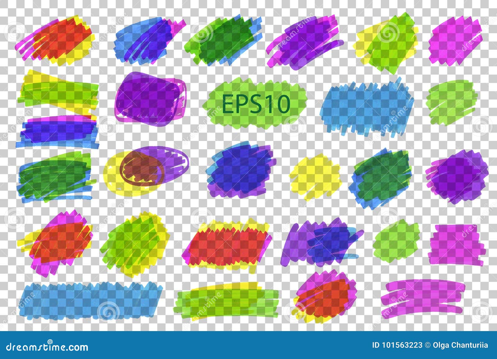Color Highlight Stripes, Strokes, Marks. Stock Vector - Illustration of ...