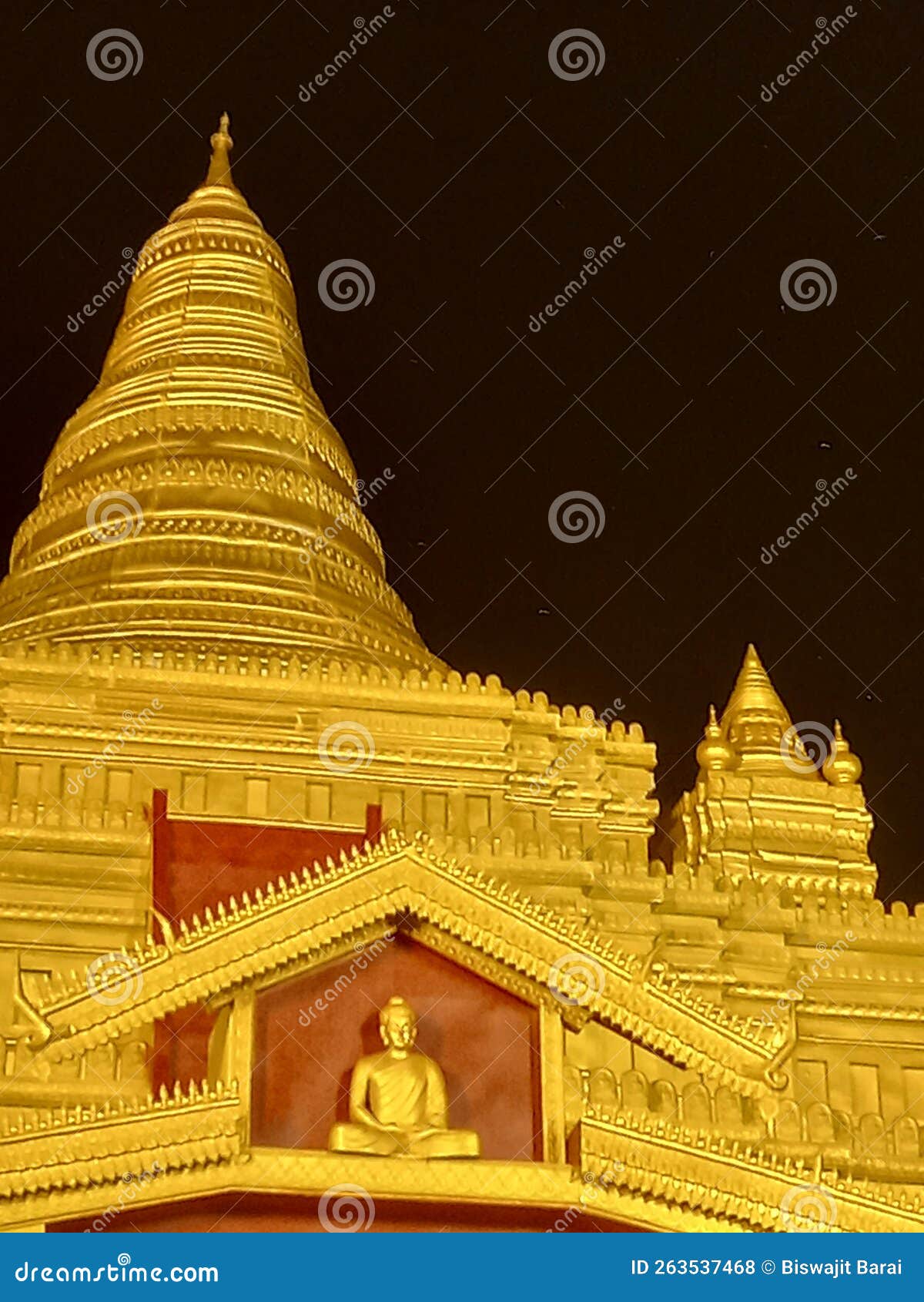 Hand Made Myanmar Golden Temple in Fastable. Stock Photo - Image of ...