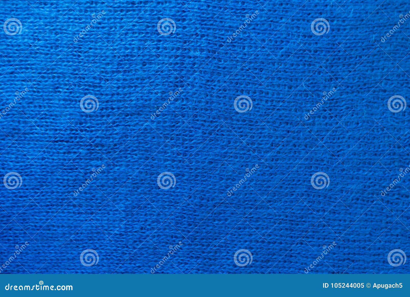 Handmade Plain Blue Knitted Fabric from Above Stock Image - Image of ...
