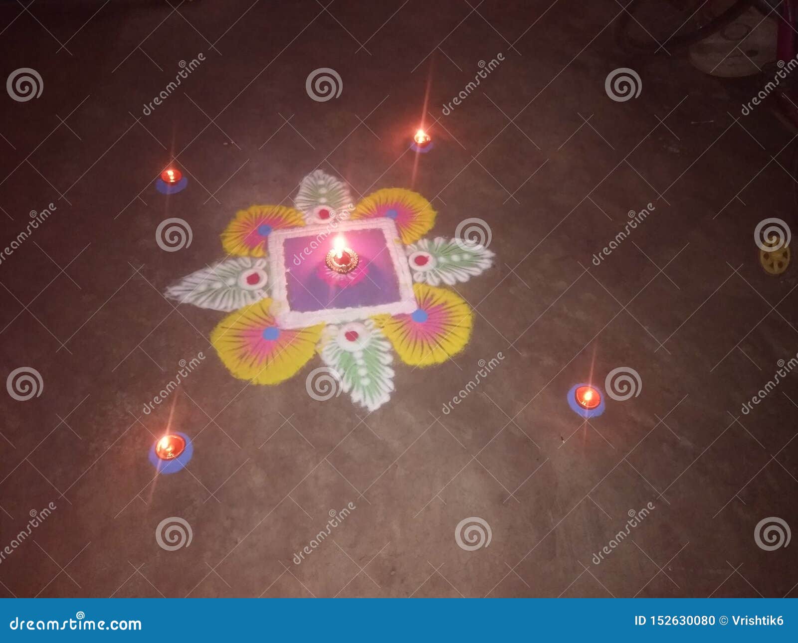 Hand made rangoli stock photo. Image of rangoli, colors - 152630080