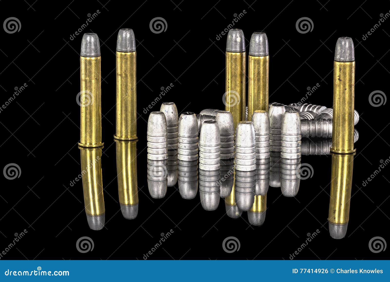 Hand Made Rifle Bullets with Lead Tips Stock Photo - Image of still ...