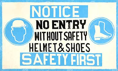 Hand-made safety sign stock image. Image of board, firm - 23116899