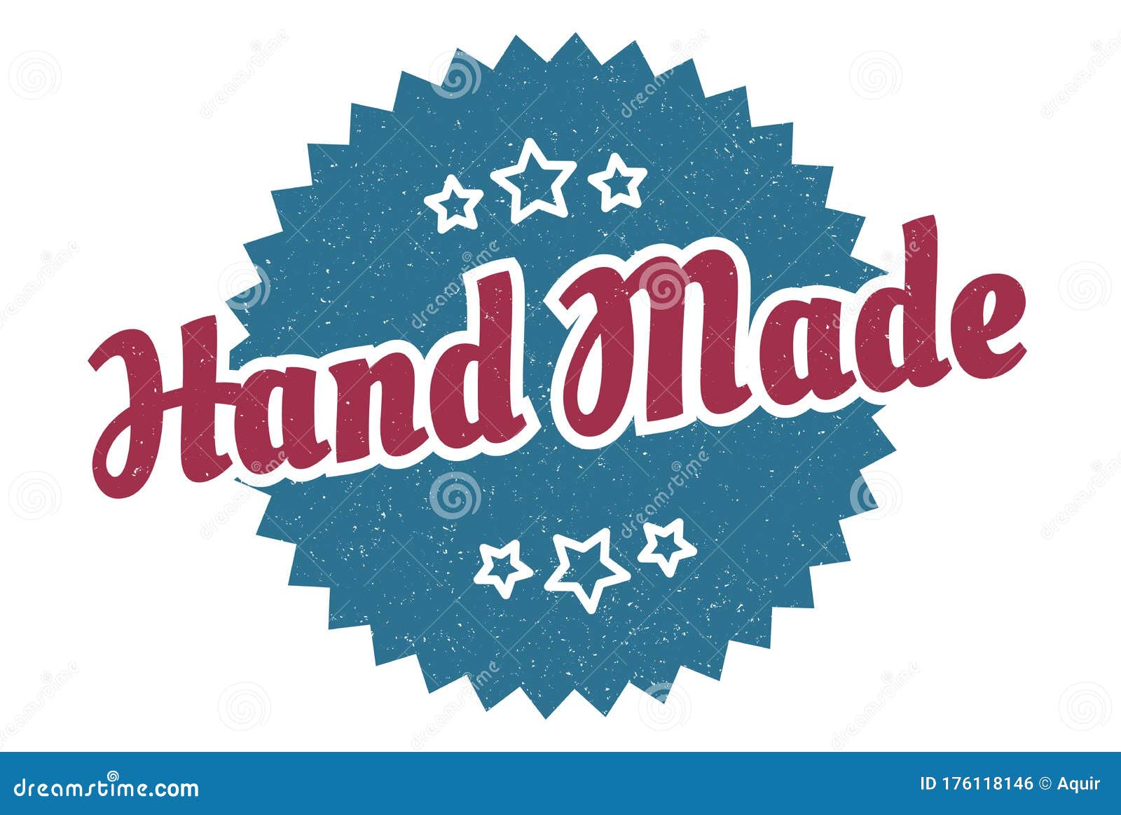 Hand Made Sign. Hand Made Vintage Retro Label Stock Vector ...