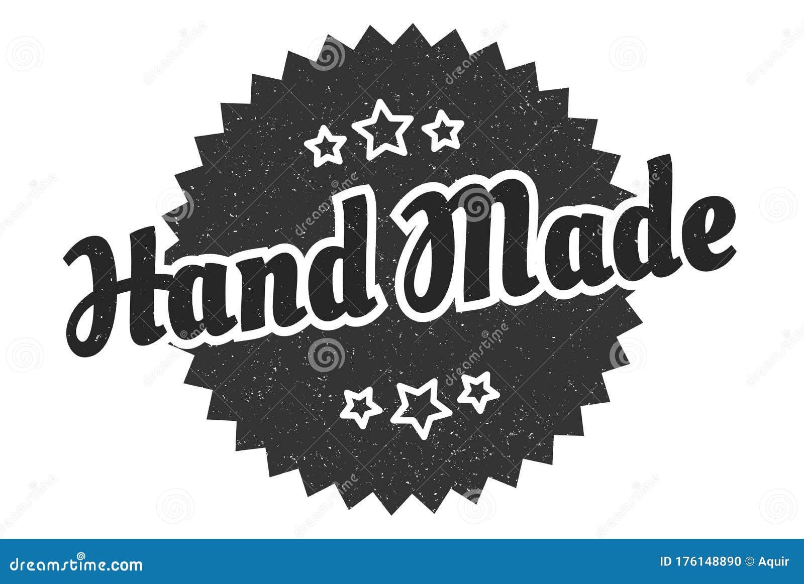 Hand Made Sign. Hand Made Vintage Retro Label Stock Vector ...