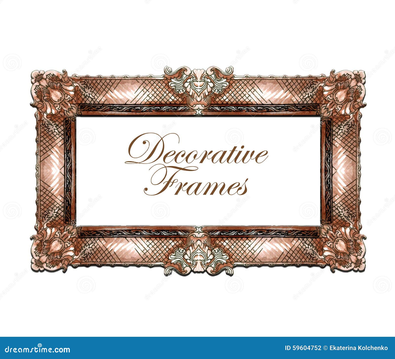 Hand Made Sketch of Ornate Frames. Stock Photo - Image of calligraphic ...