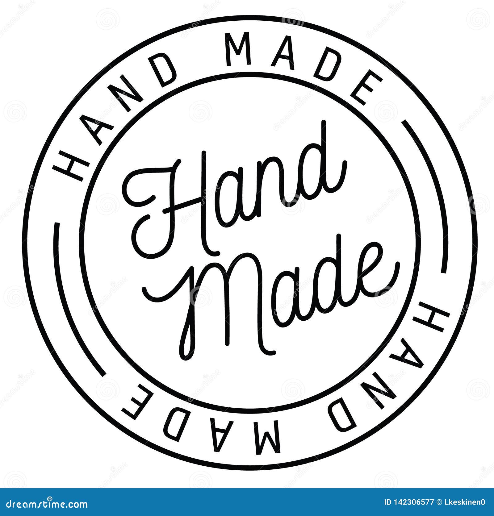 Hand made stamp stock vector. Illustration of heart - 142306577