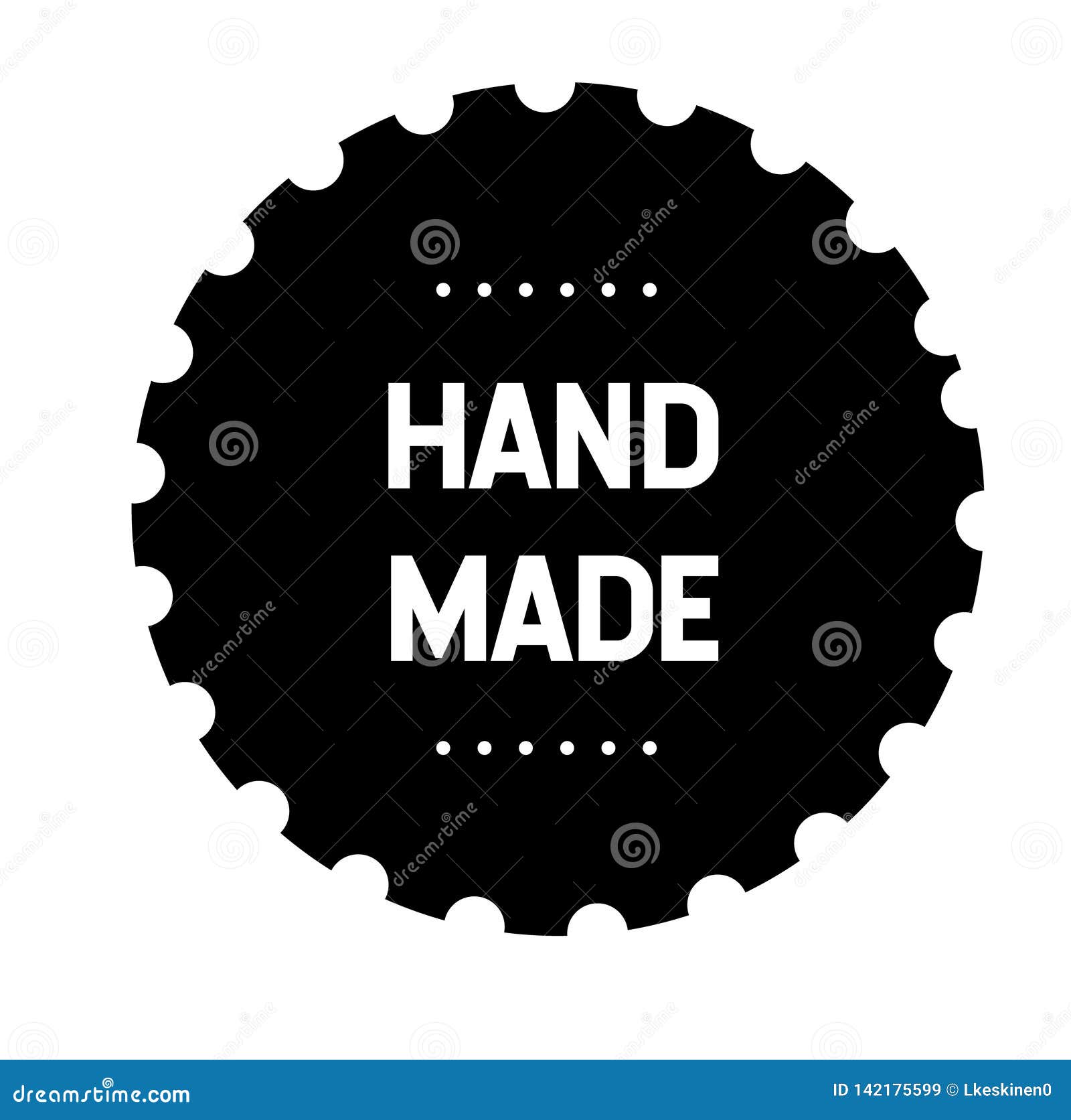 Hand made stamp stock vector. Illustration of quality - 142175599