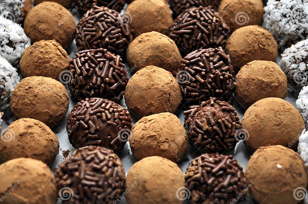 Hand Made Truffles stock photo. Image of anniversary - 12604482