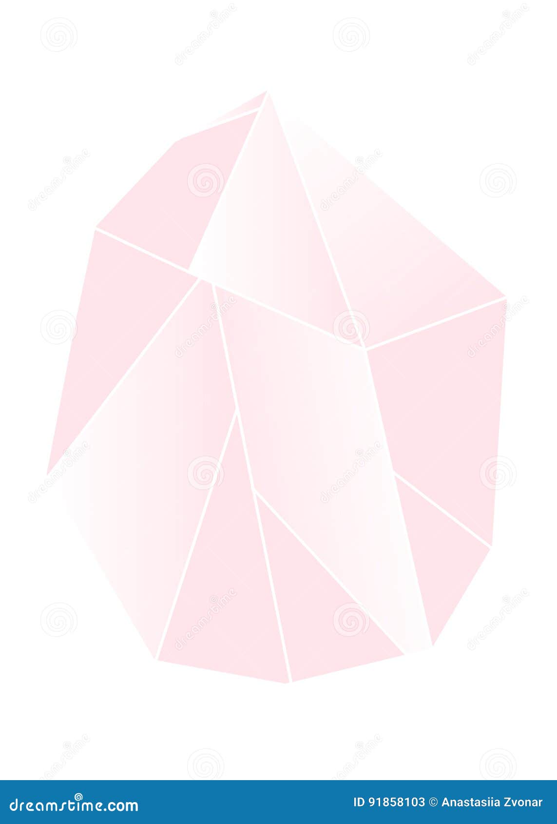 Hand Made Vector Abstract Simple Design Element with Pink Polygonal ...