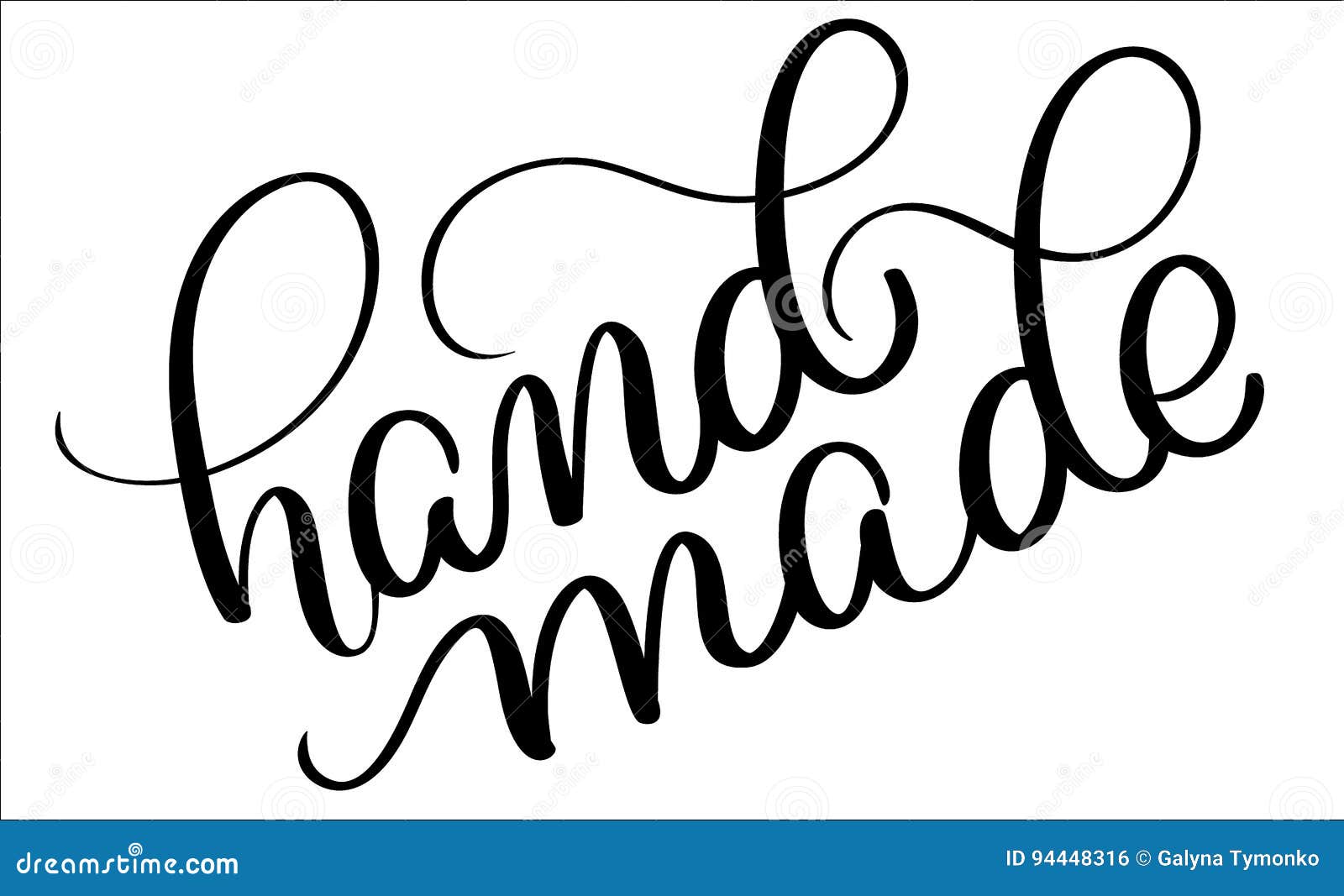 Hand Made Vector Vintage Text. Calligraphy Lettering Illustration EPS10 ...