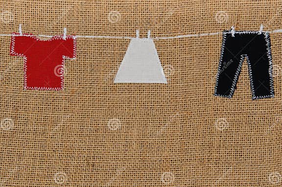 Hand Made Washing Line Design Stock Photo - Image of stitches, hand ...