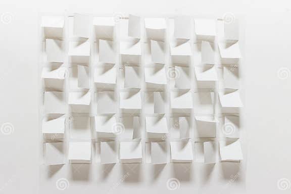 Hand Made White Paper Pattern with Squares Stock Photo - Image of ...